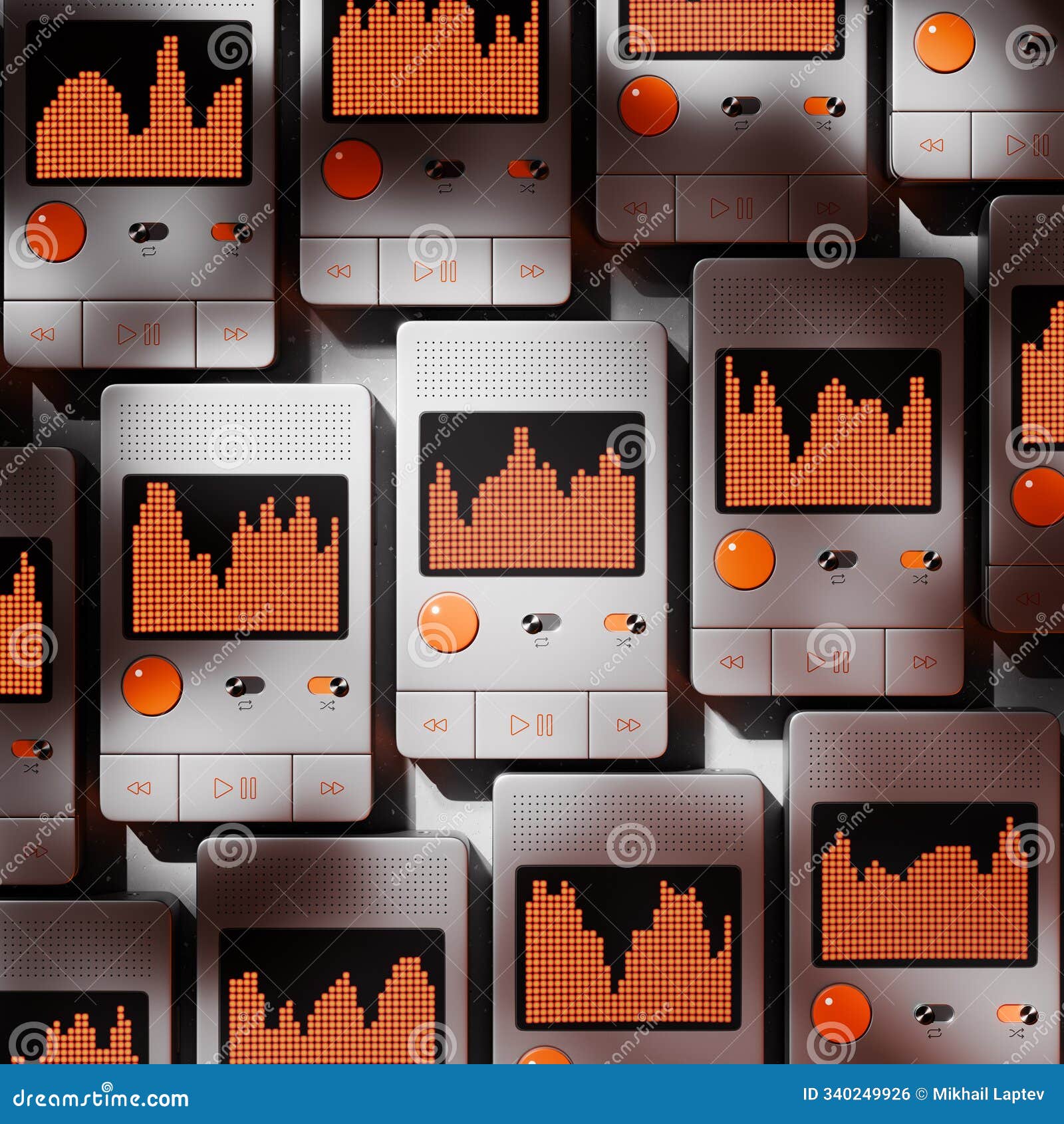 Mock-up of a Concept Design Music Player with a Visual Equalizer ...