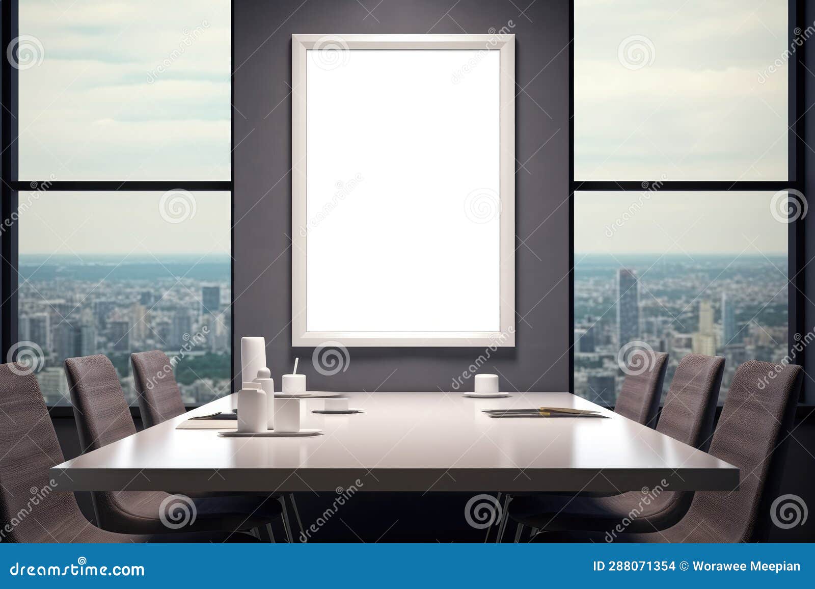 Mock Up Corporate Branding Frame. Isolate Background Stock Photo ...