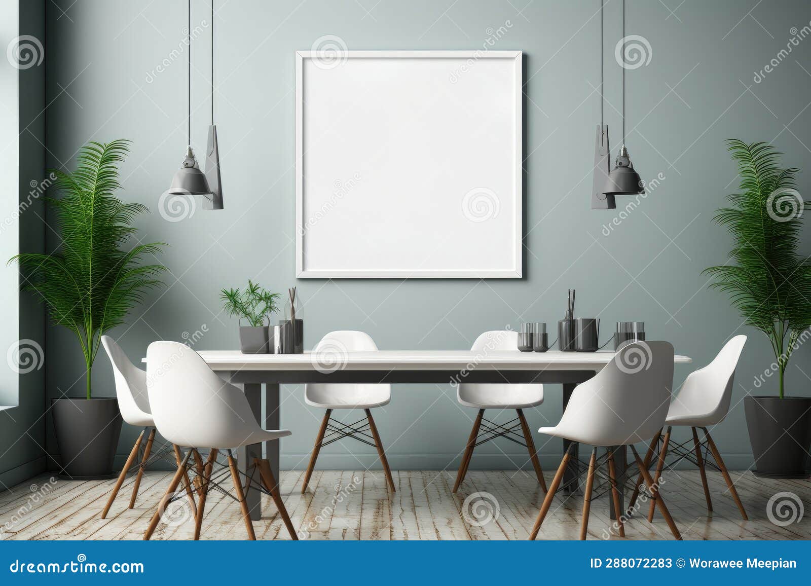 Mock Up Corporate Branding Frame. Isolate Background Stock Image ...