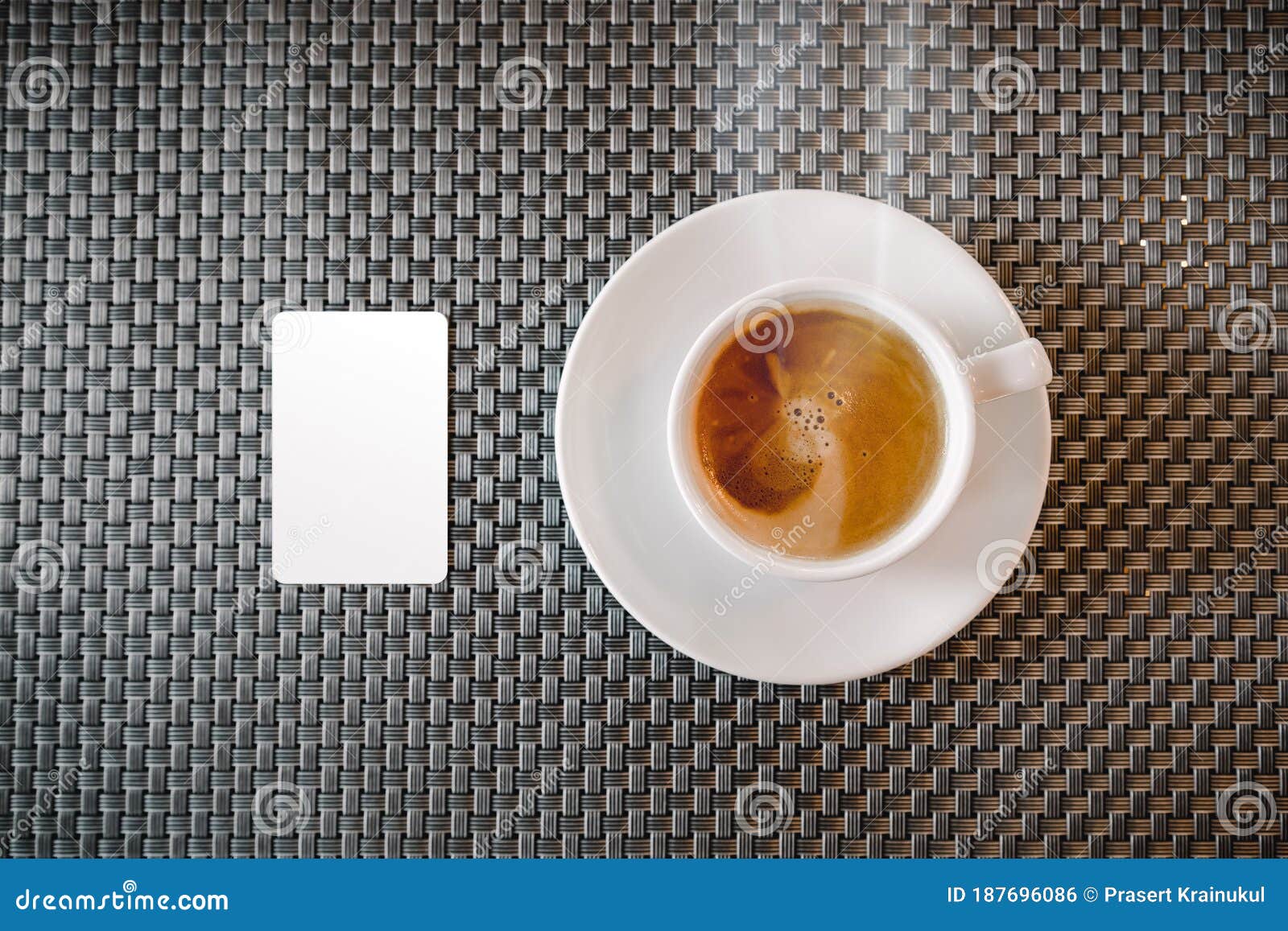 Mock Up of Credit Card Put Near Coffee Cup Stock Photo - Image of ...