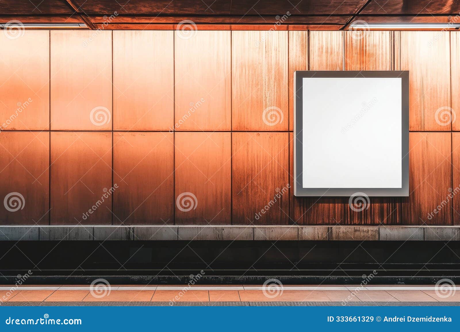 Mock-up Design of an Underground Light Box Display with Blank Space for ...
