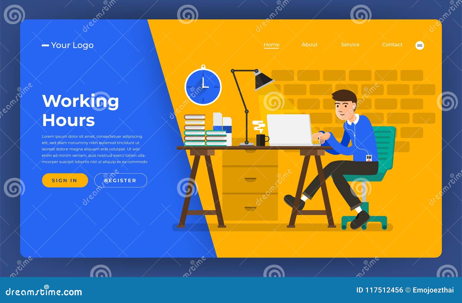Working Hours Line Icon Concept. Working Hours Vector Linear ... Working Hours Line Icon Concept. Working Hours Vector Linear ...