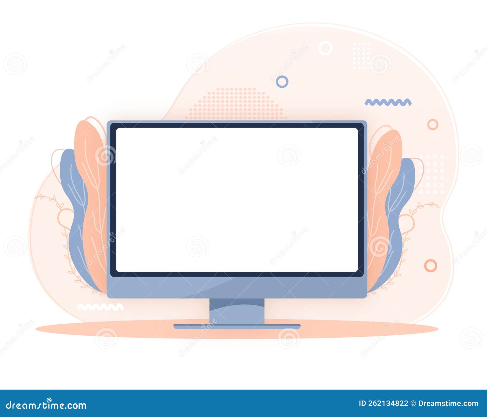 Mock Up Desktop Computer. Screen Device Mockup Monitor. Creative ...