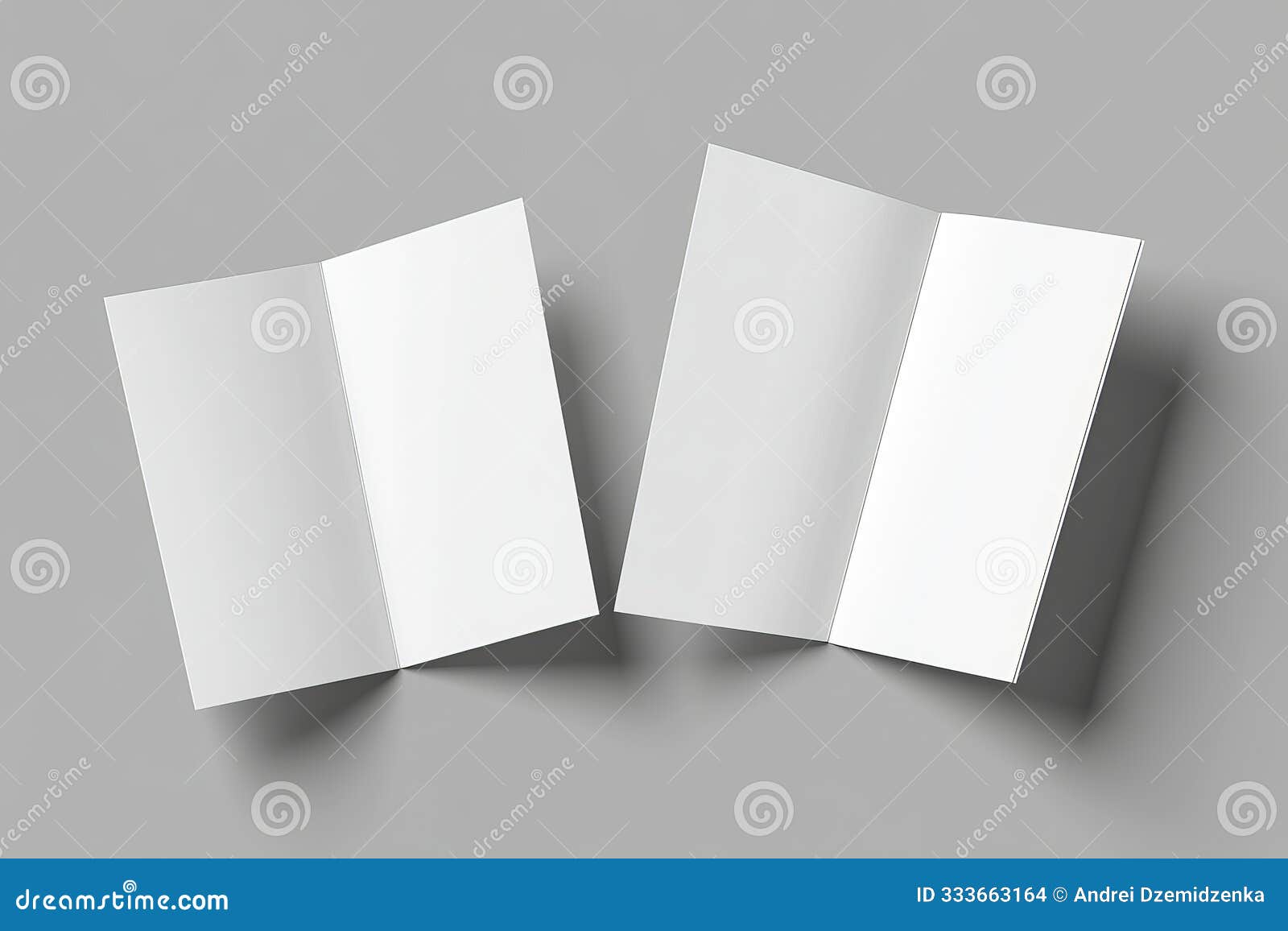 Mock Up of an Empty Blank Cardboard Paper Open Folder with Paper Inside ...