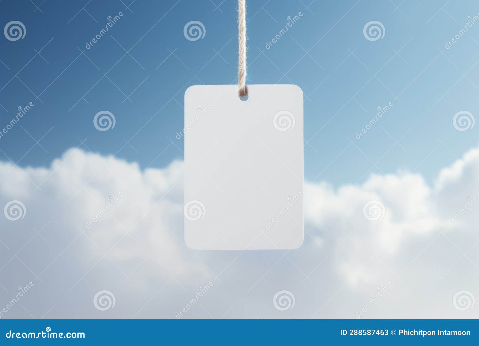 A Mock Up of a Empty Price Tag with a Rope Generative AI Stock ...