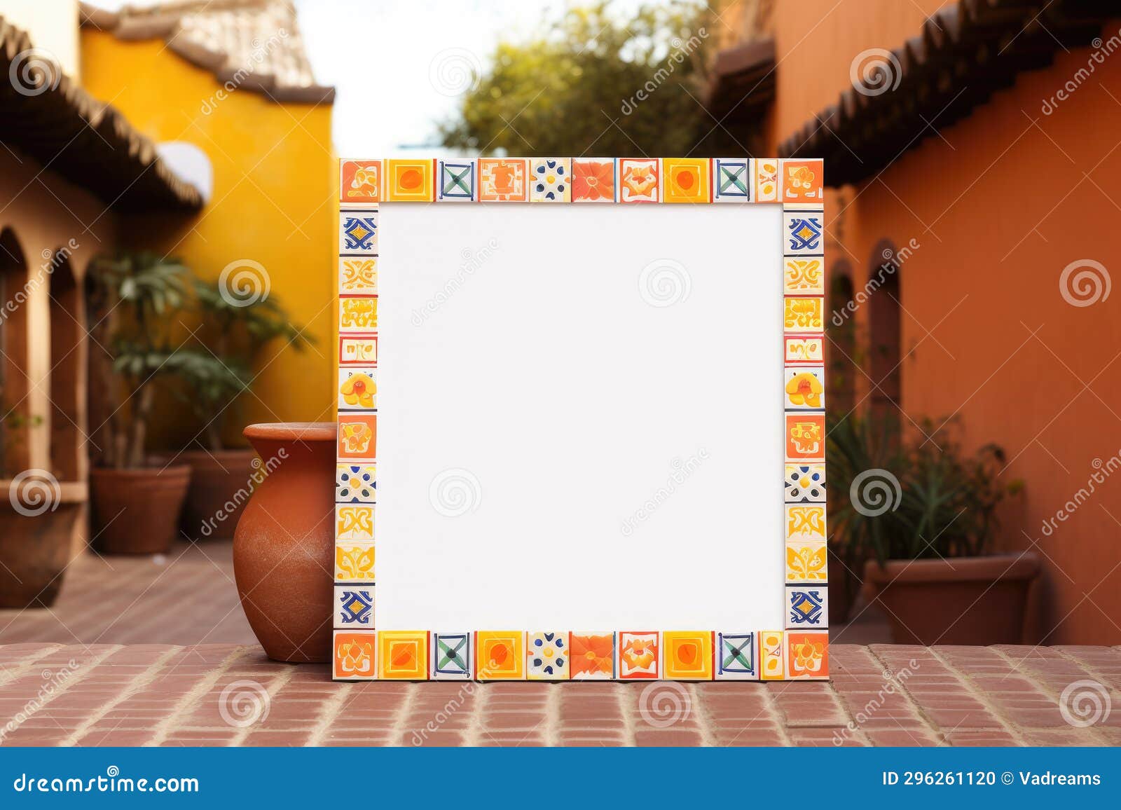 Mock Up. Empty Rectangular Shape Billboard Sign Near Old Buildings in ...