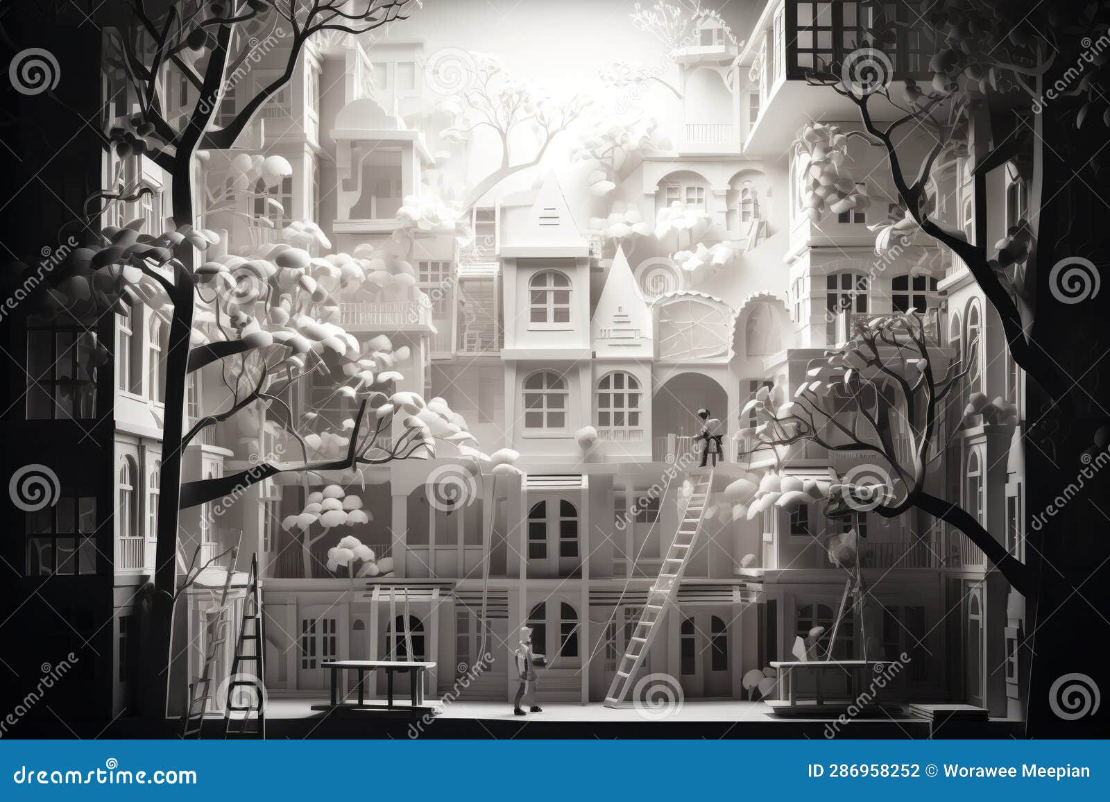 Mock Up High Building Under Construction, Civil and Engineer and ...