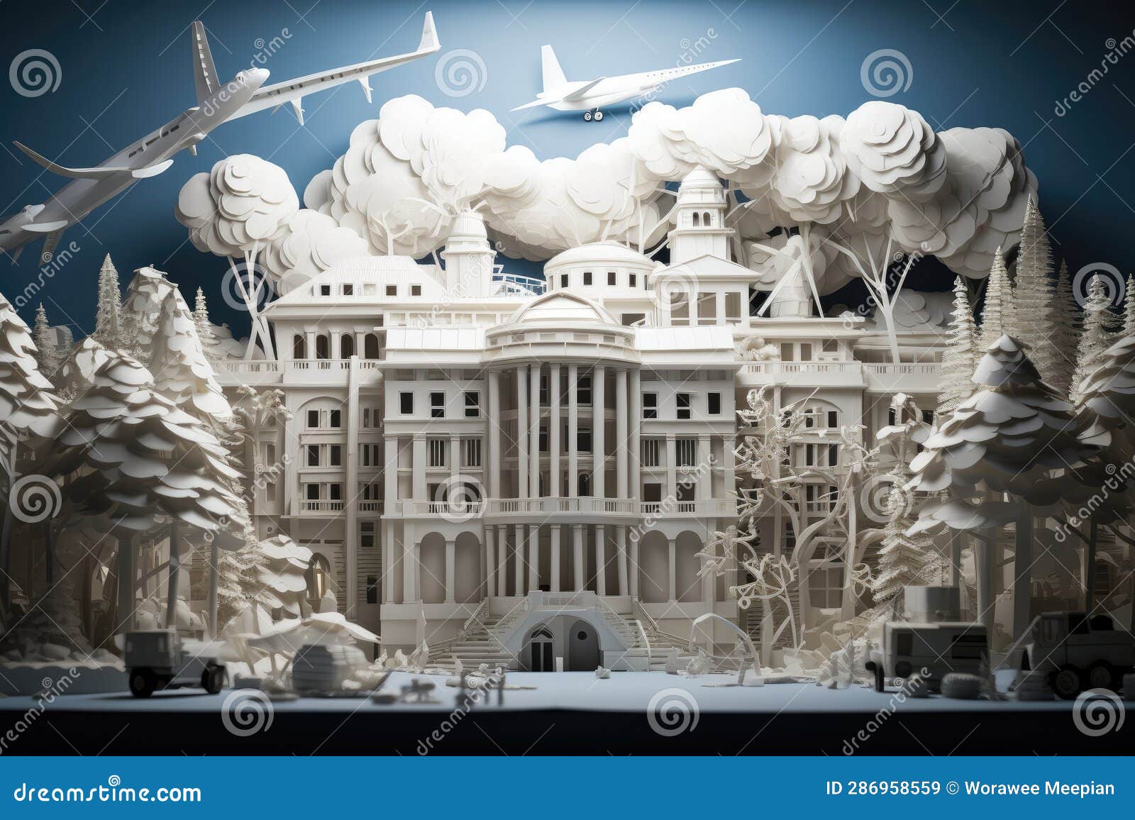 Mock Up High Building Under Construction, Civil and Engineer and ...