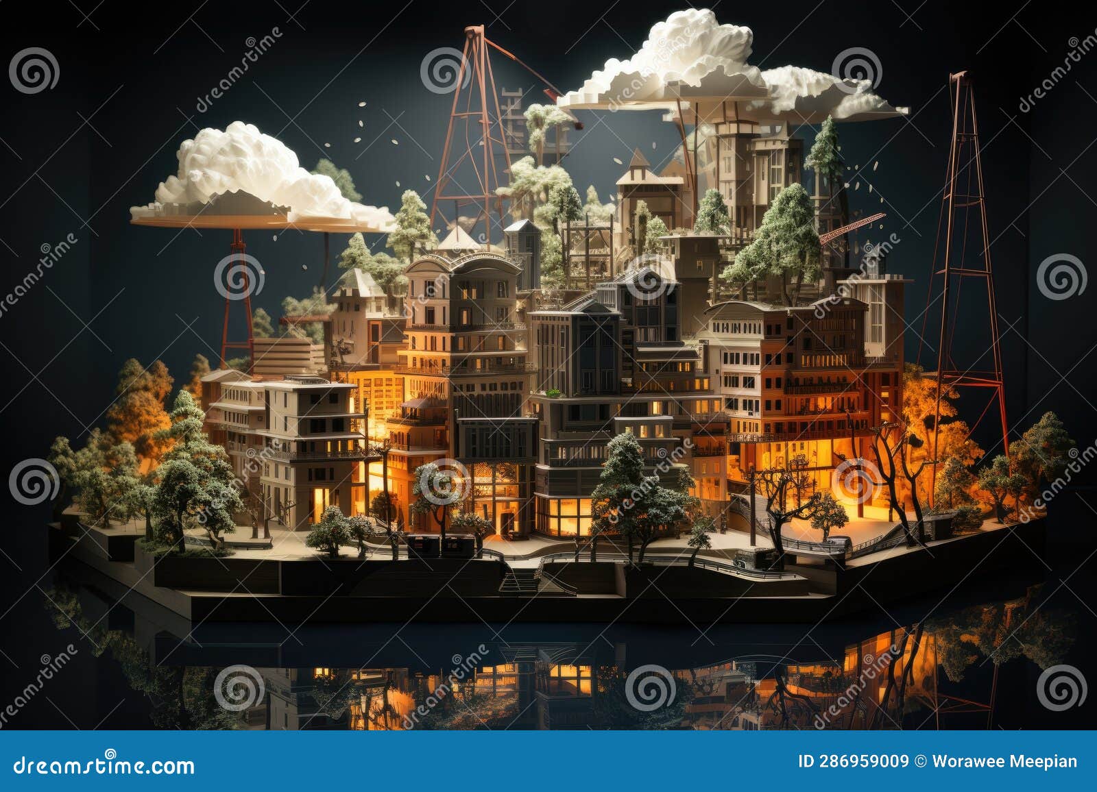 Mock Up High Building Under Construction, Civil and Engineer and ...