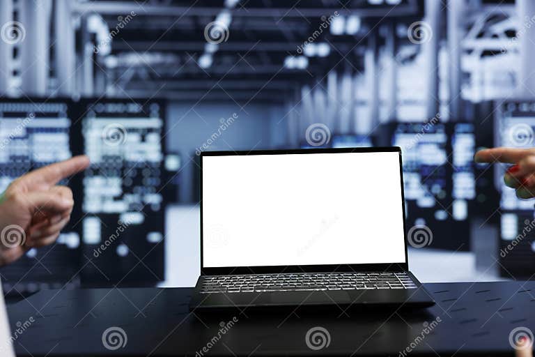 Mock Up Laptop Used for Server Racks Stock Photo - Image of certified ... Mock Up Laptop Used for Server Racks Stock Photo - Image of certified ...