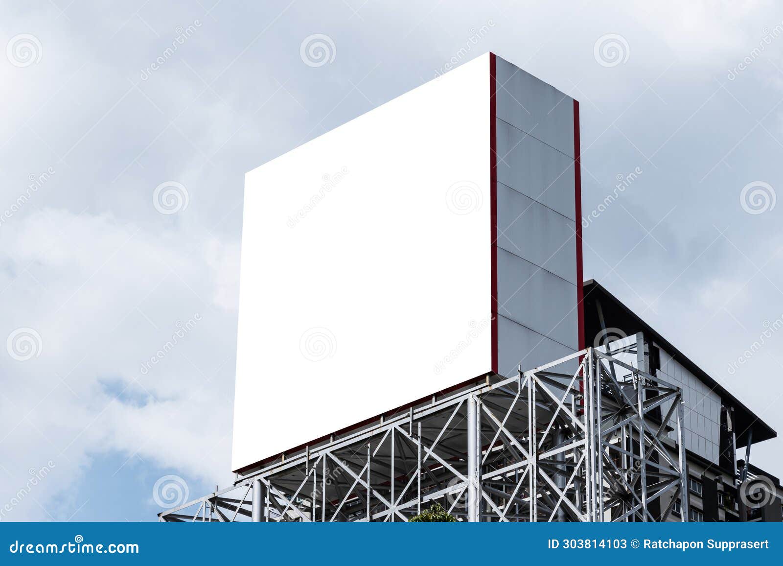 Mock Up LED Display Billboard on Building .clipping Path for Mockup ...