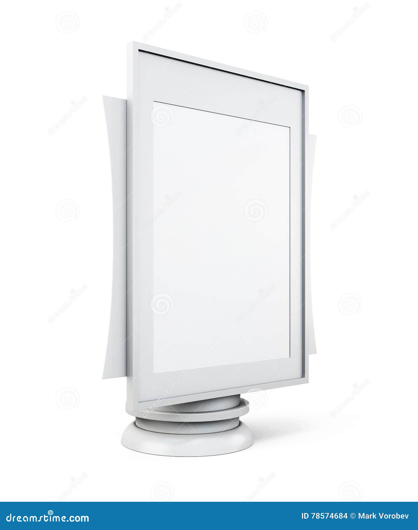 Mock Up Lightbox on White Background. 3d Rendering Stock Illustration ...