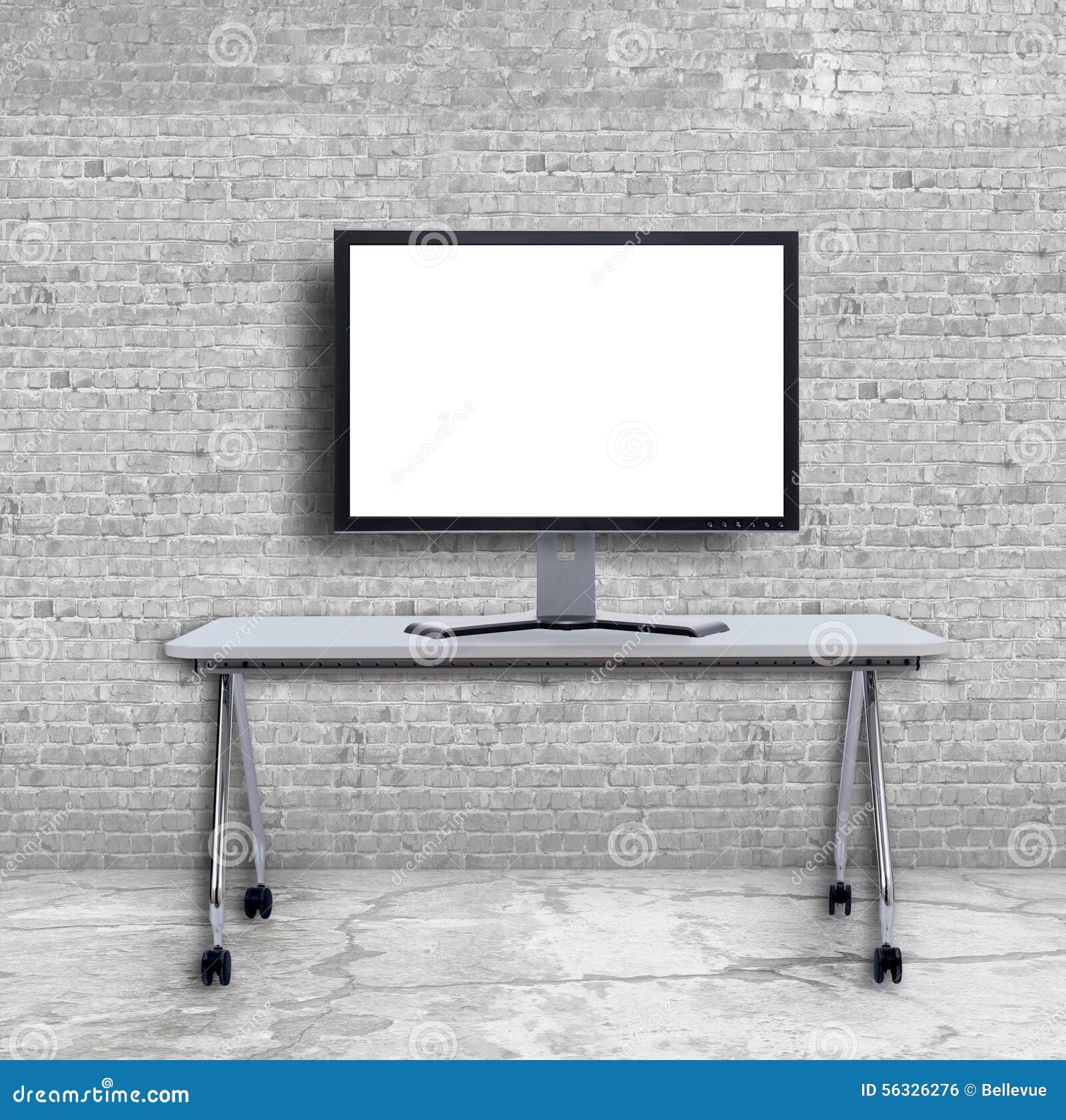 Mock Up Loft Workspace Background with Computer on the Modern St Stock ... Mock Up Loft Workspace Background with Computer on the Modern St Stock ...