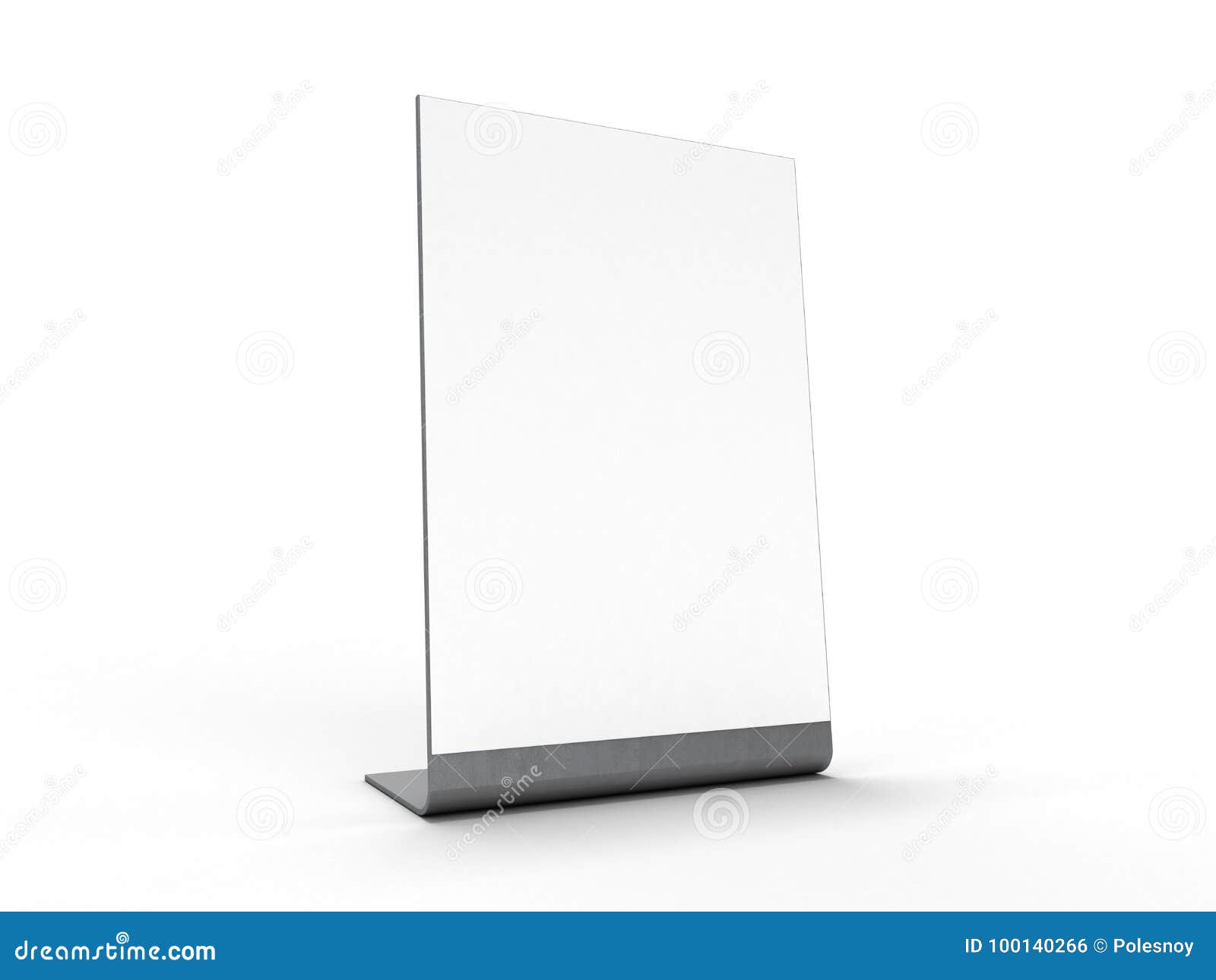 Mock Up Menu Frame on Table. 3D Stock Illustration - Illustration of ...