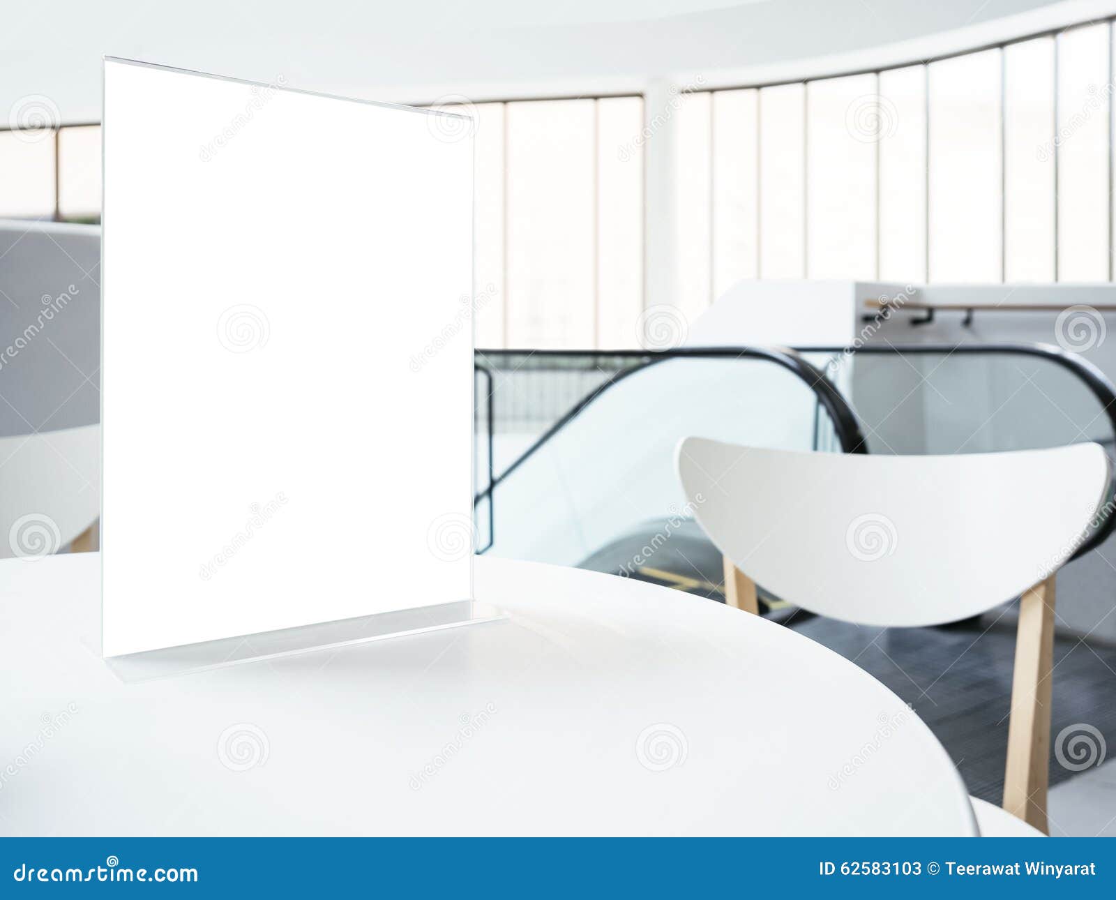 Mock Up Menu Frame on Table Indoor Cafe Stock Image - Image of drink ...