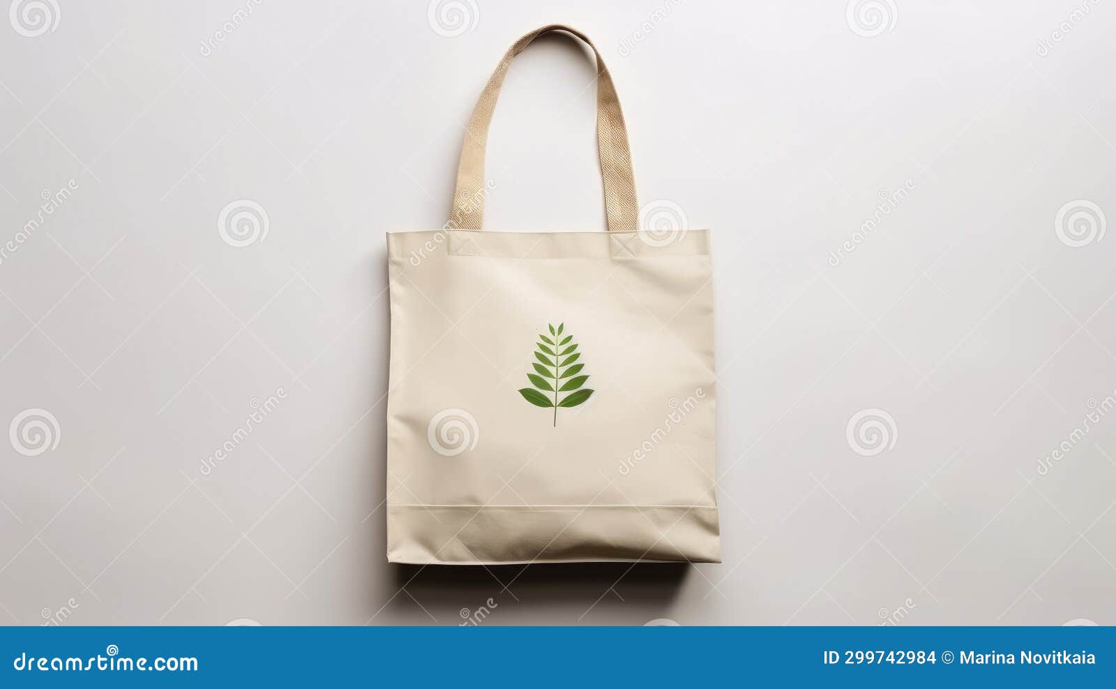 Mock-up of One Empty Reusable Rectangular Canvas Bag. Eco-friendly ...