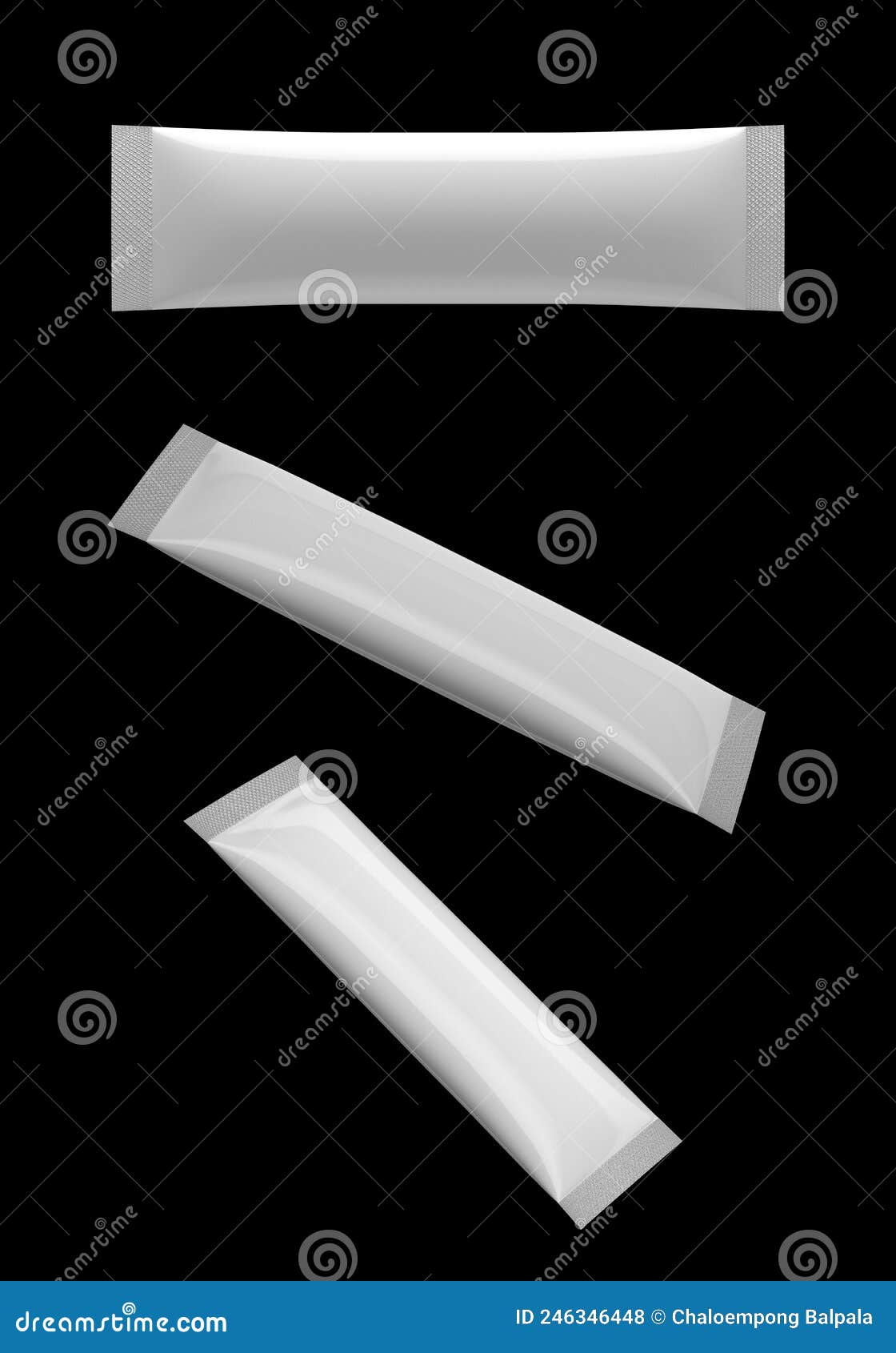 Mock Up Packaging of Instant Coffee Isolated on Black. Stock ...