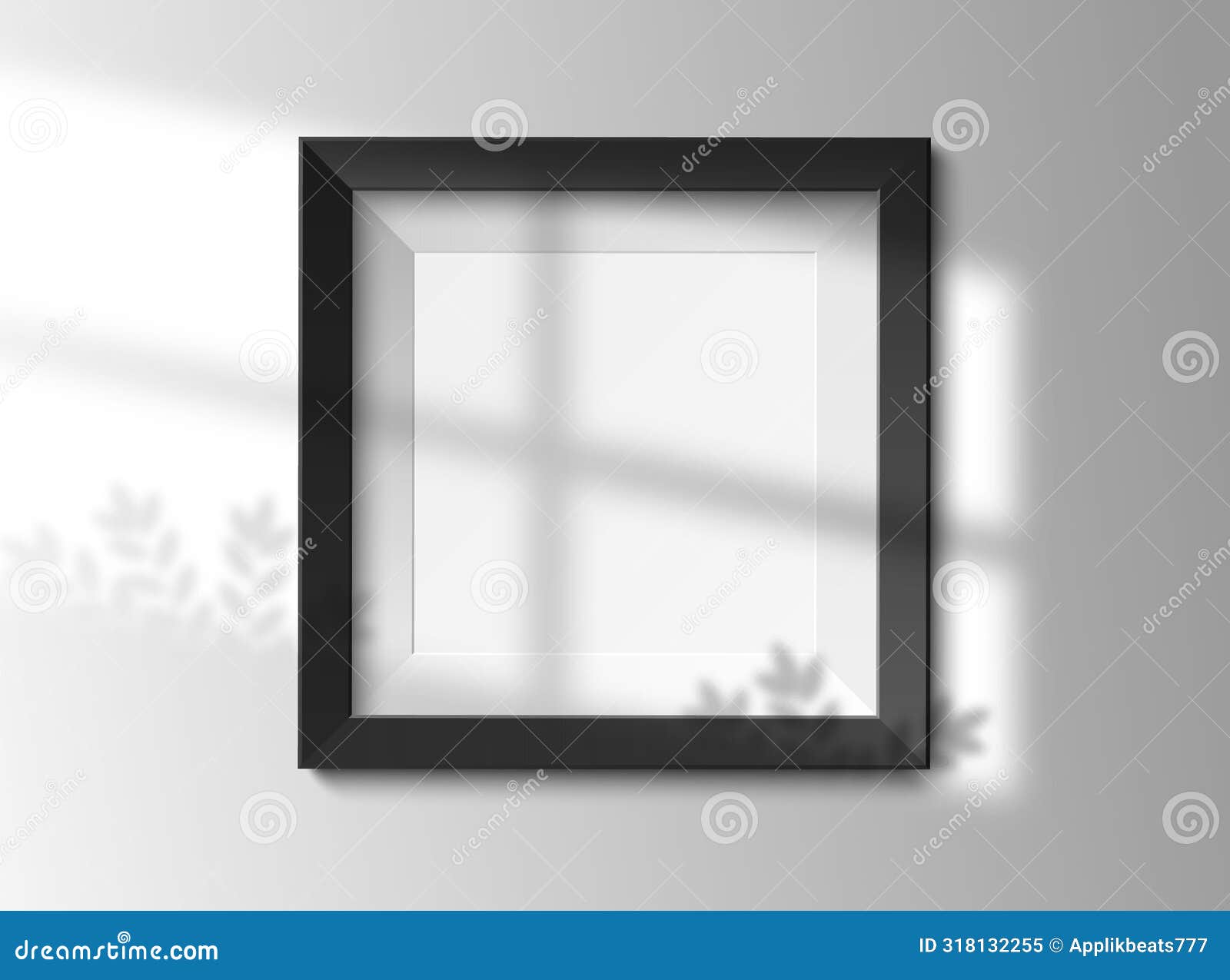 Mock Up Picture Frames on Wall with Shadow Overlay Effect, Vector ...