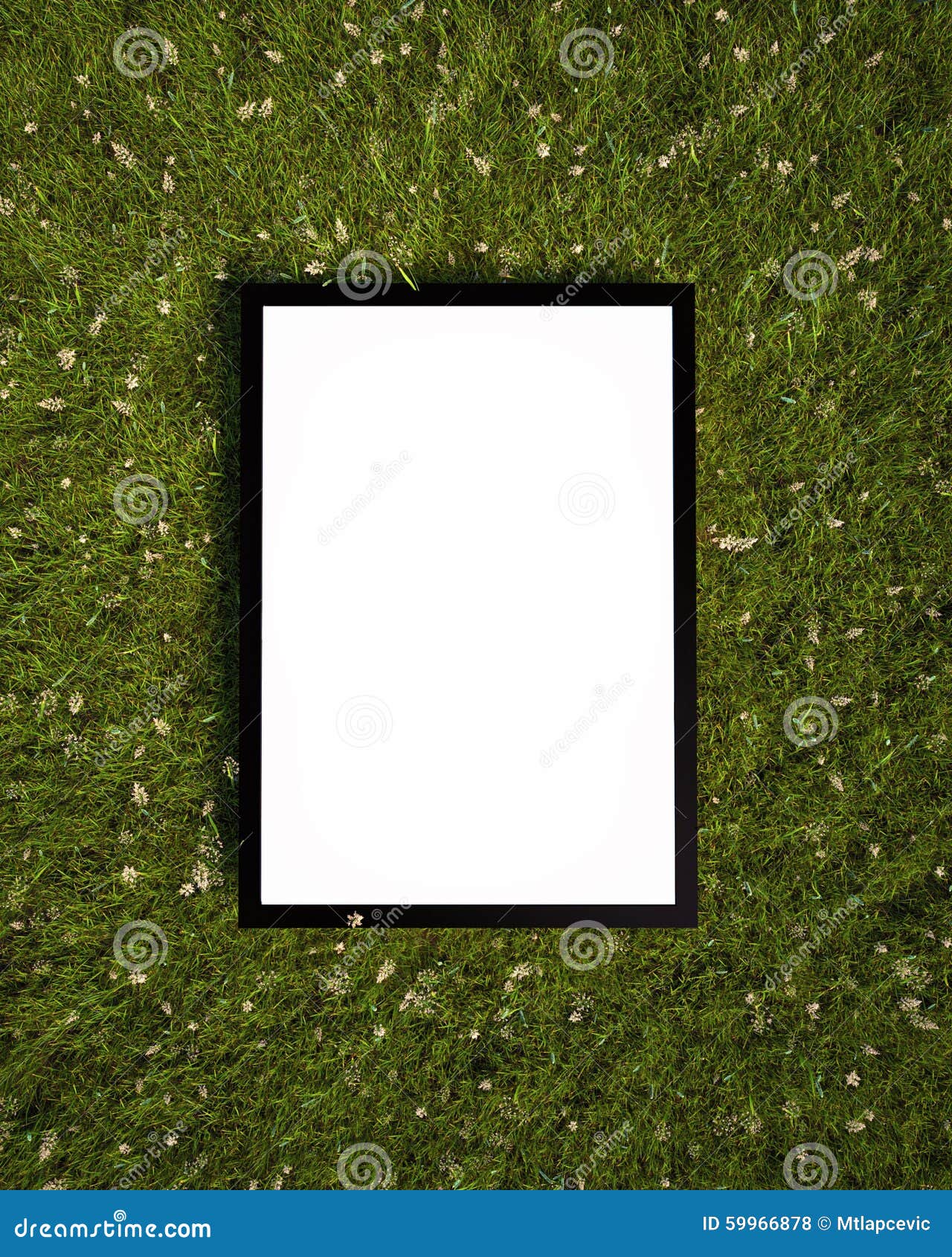 Mock Up Poster on the Grass, Background Stock Photo - Image of field ...