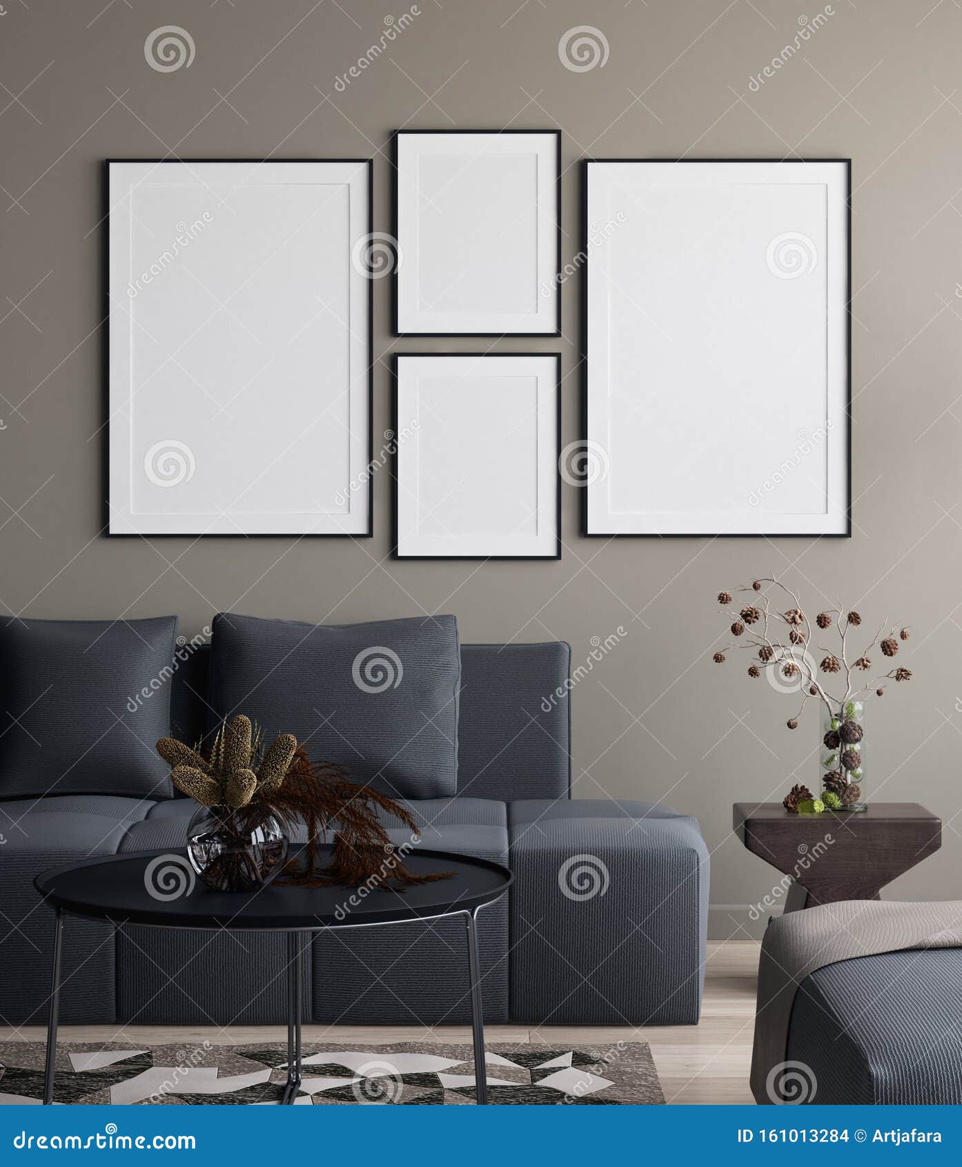 Mock-up In Minimal Style Of Architectural Building With Stairs And Arch ...