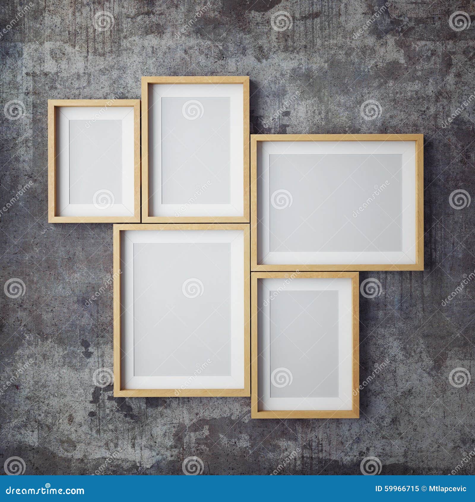 Mock Up Posters Composition on Vintage Wall, Stock Illustration ...