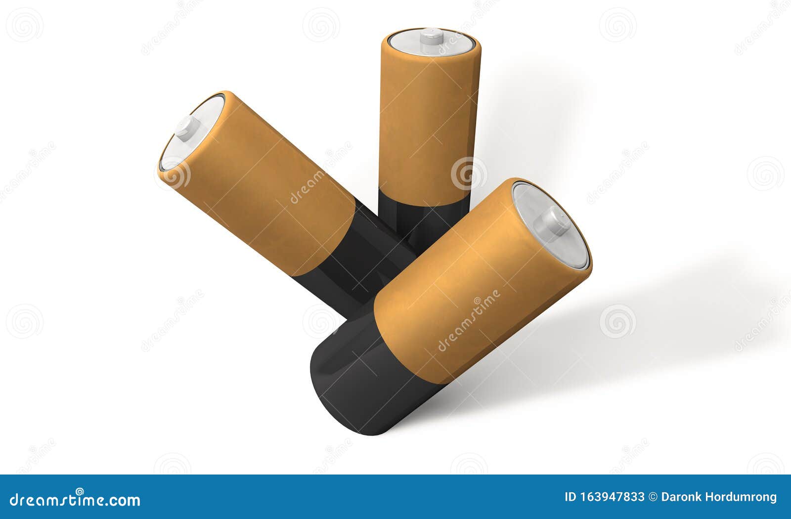 Mock Up of Realistic Three Battery on Black Gold Shiny Texture, with ...