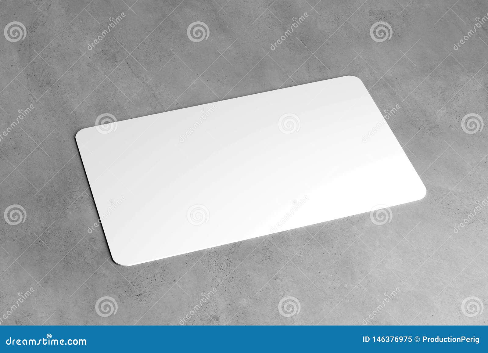 Mock Up of a Rounded Corner Card - 3d Rendering Stock Illustration ...