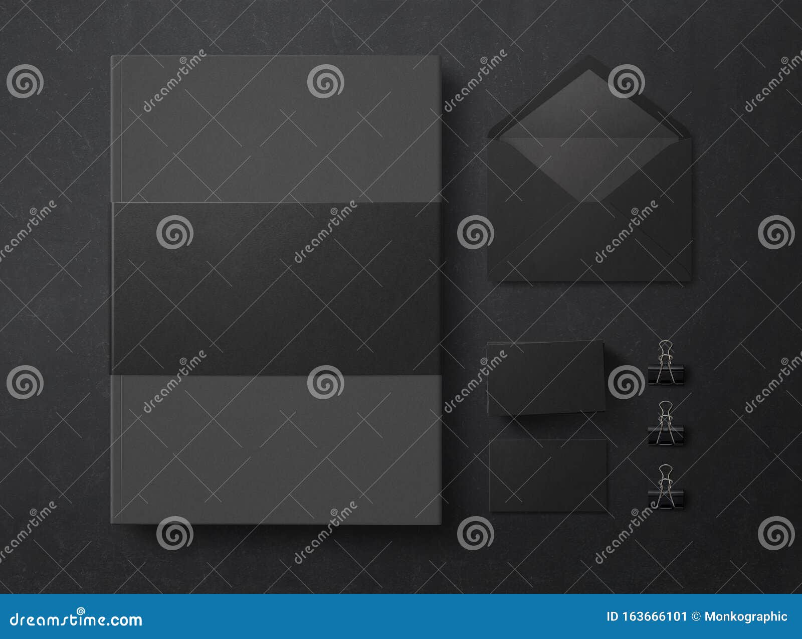 Mock Up. Set of Elements on Black Background. Blank Objects for Placing ...