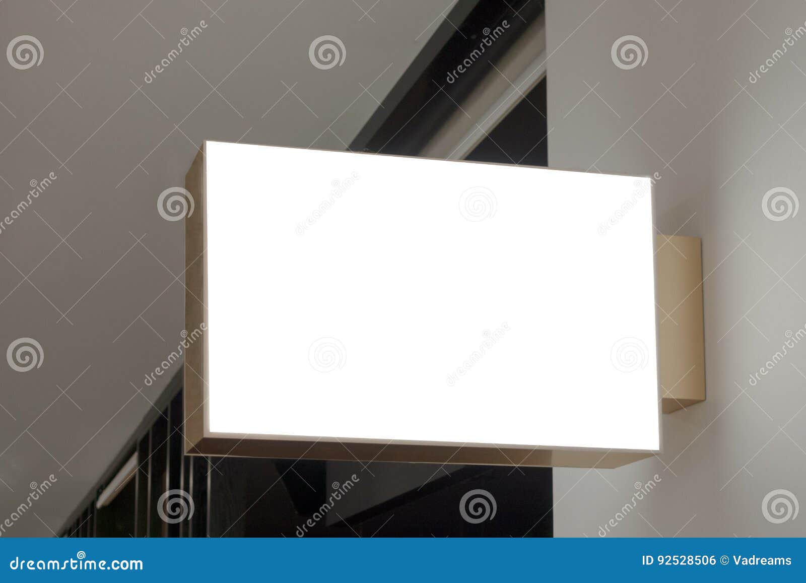 Mock Up. Signboard of Store, Shop. Rectangular Shape Stock Photo ...