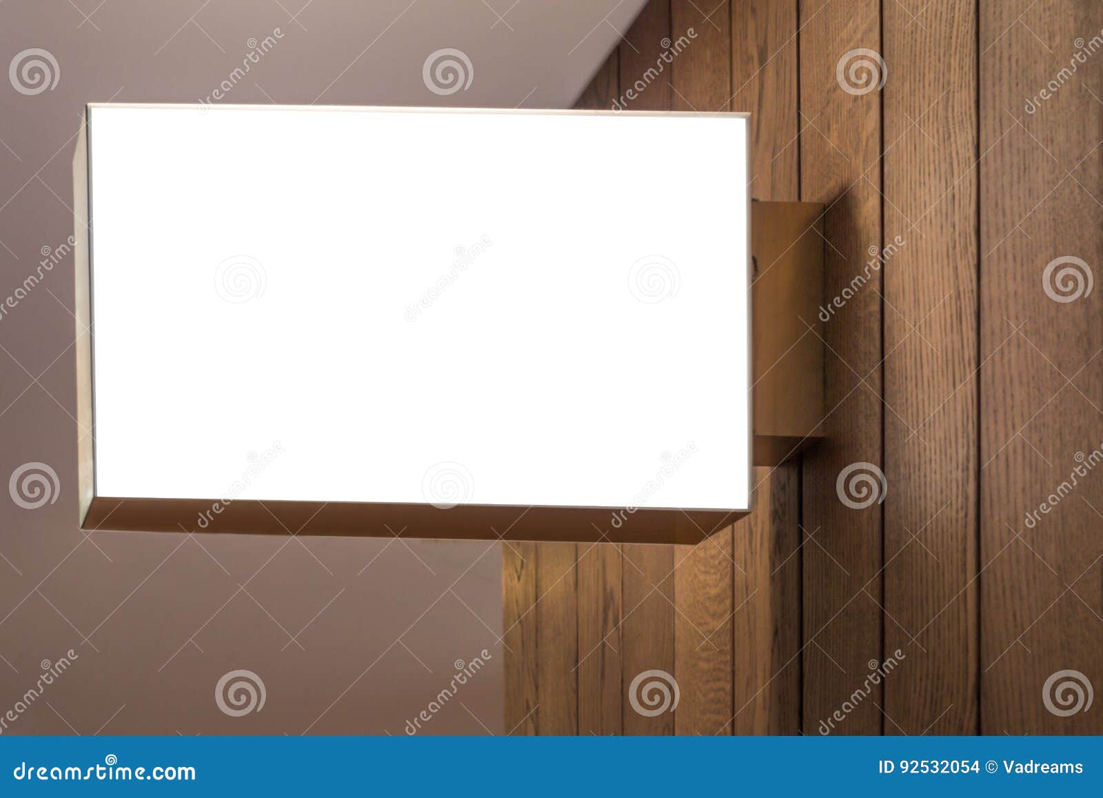 Mock Up. Signboard of Store, Shop. Rectangular Shape Stock Photo ...