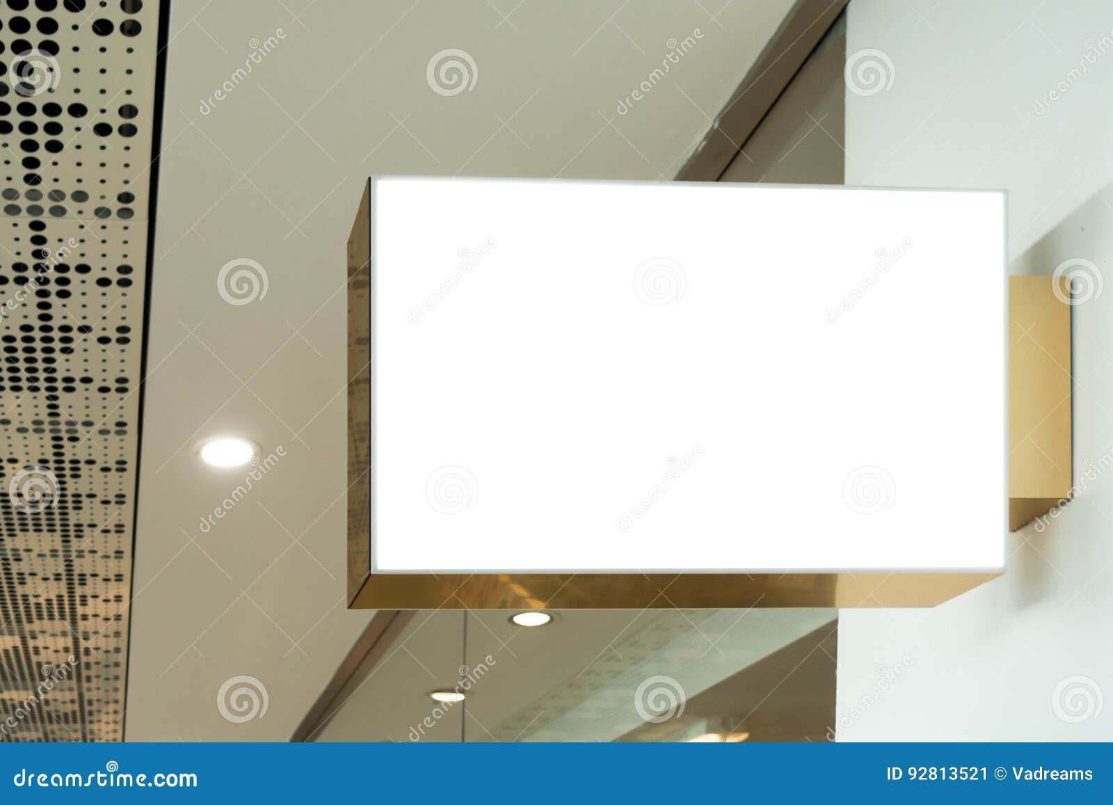 Mock Up. Signboard of Store, Shop. Rectangular Shape Stock Image ...