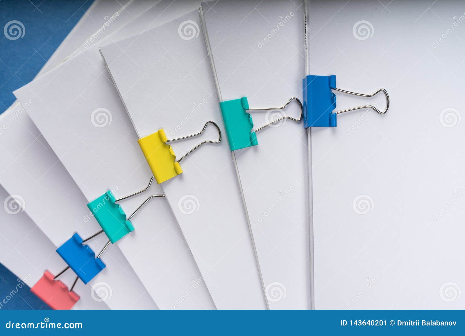 Mock Up, Stack of Papers Documents in Archives Files with Paper Clips ...