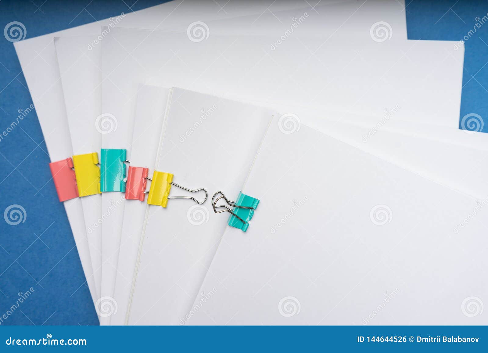 Mock Up, Stack of Papers Documents in Archives Files with Paper Clips ...