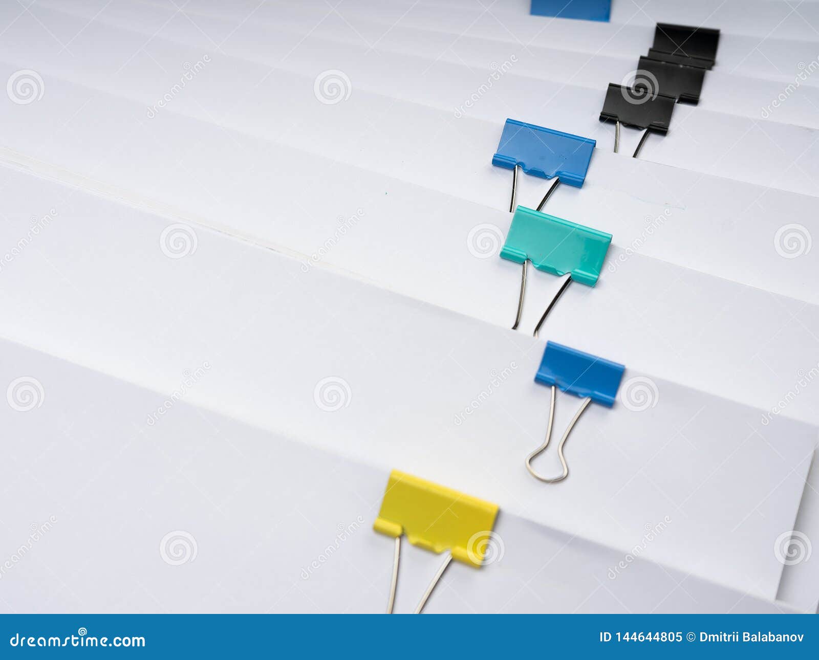 Mock Up, Stack of Papers Documents in Archives Files with Paper Clips ...