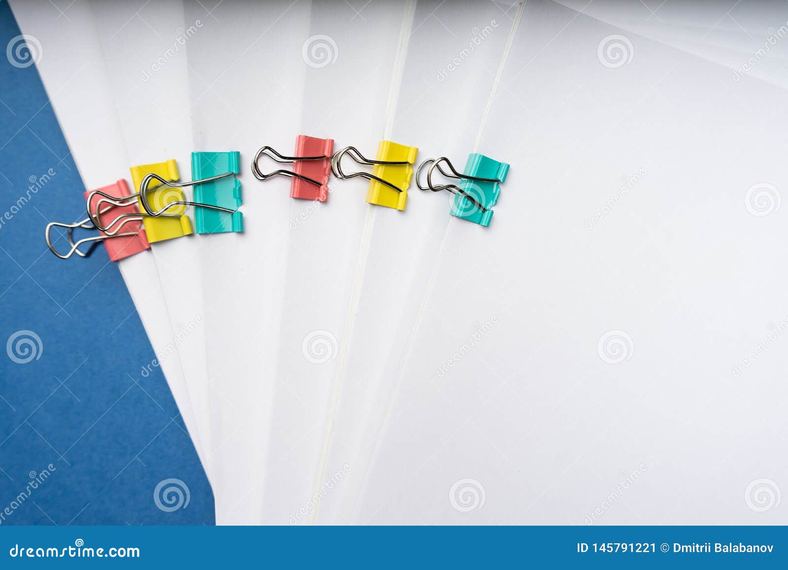 Mock Up, Stack of Papers Documents in Archives Files with Paper Clips ...
