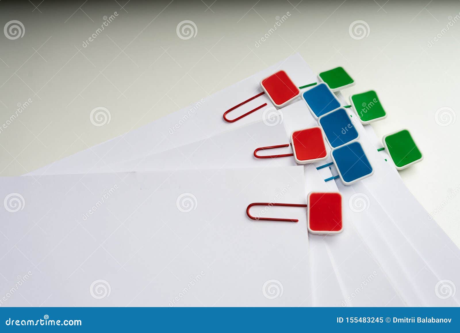 Mock Up, Stack of Papers Documents in Archives Files with Paper Clips ...