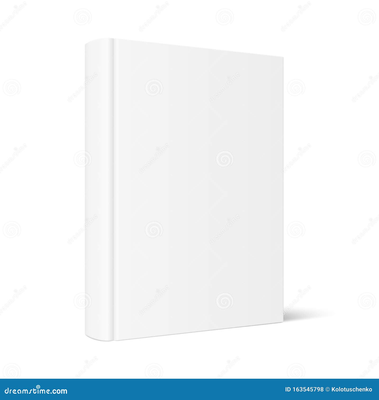 Mock Up Of Standing Book With White Blank Cover Stock Vector