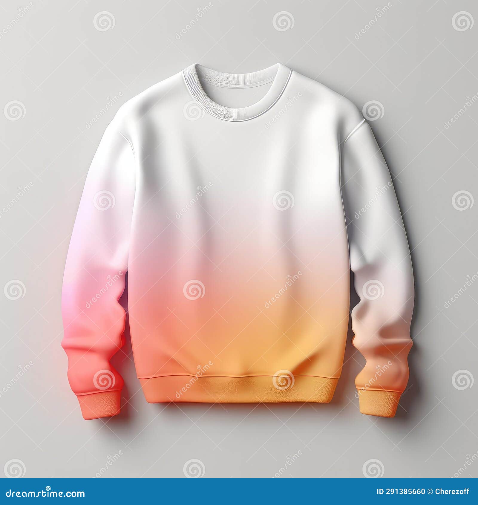Sweatshirt with Gradient Print Stock Illustration - Illustration of ...