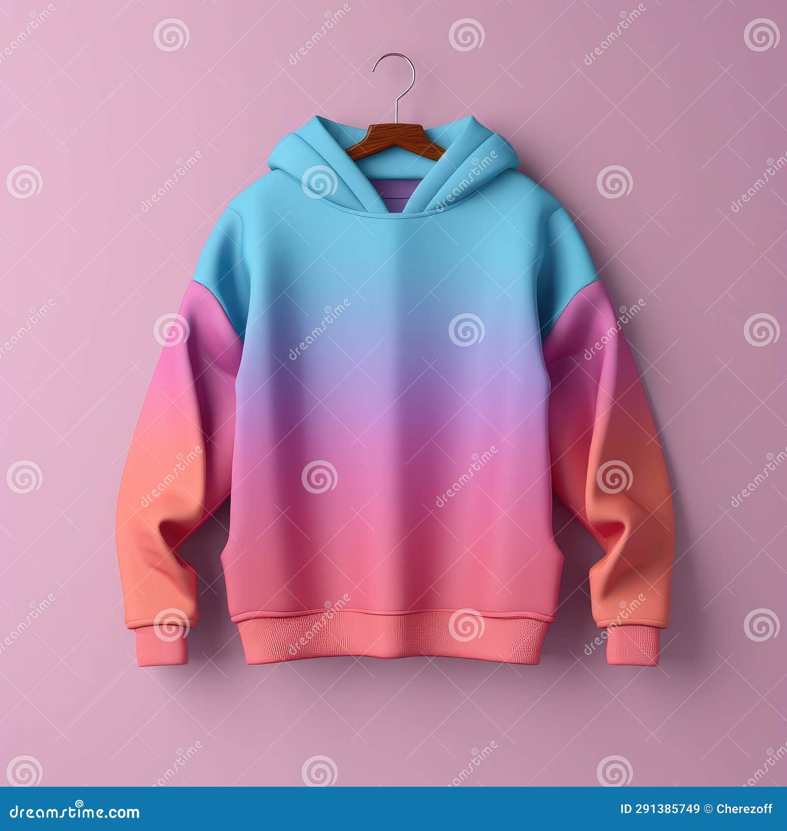 Sweatshirt with Gradient Print Stock Illustration - Illustration of ...