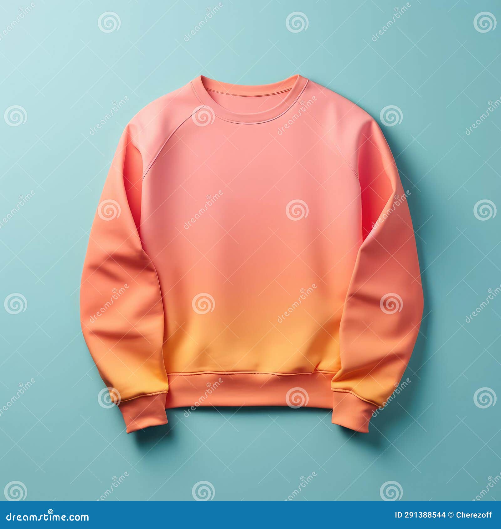Sweatshirt with Gradient Print Stock Illustration - Illustration of ...