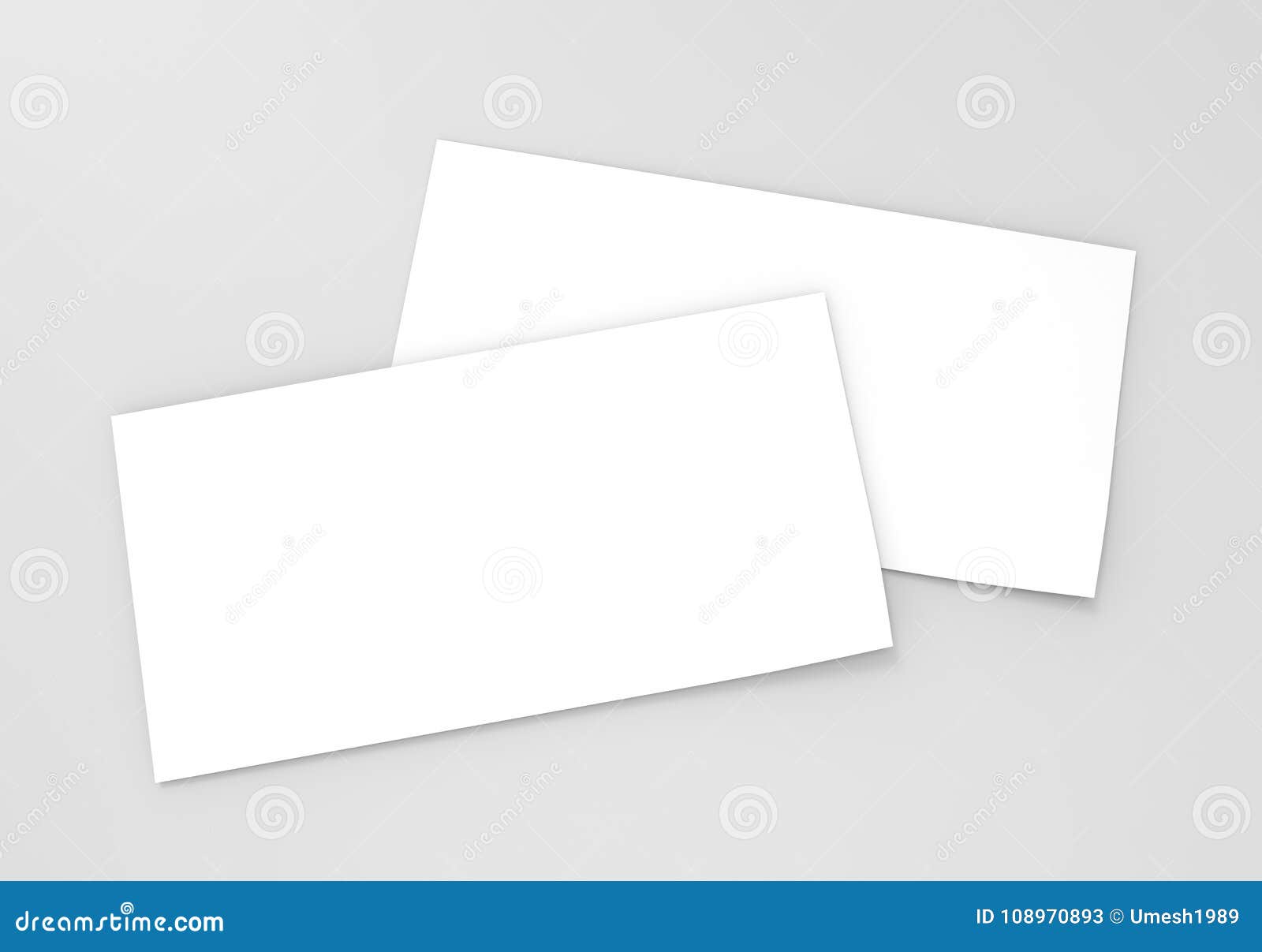 Mock Up Template Blank Empty Gift Voucher Card on the Grey Background ...