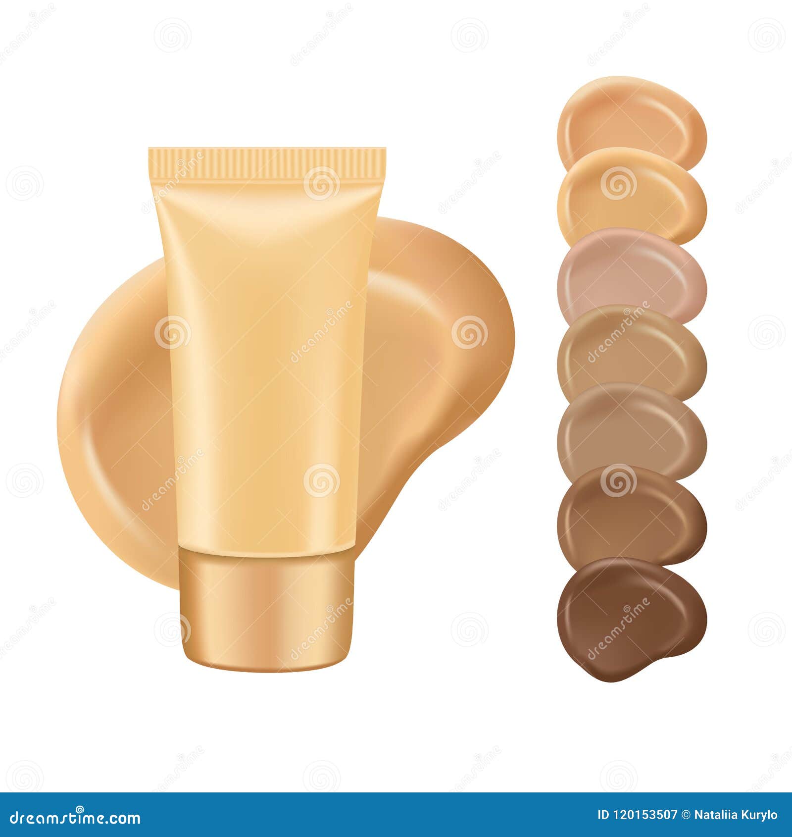Mock Up Template Bottles Concealer for Design. Stock Illustration ...