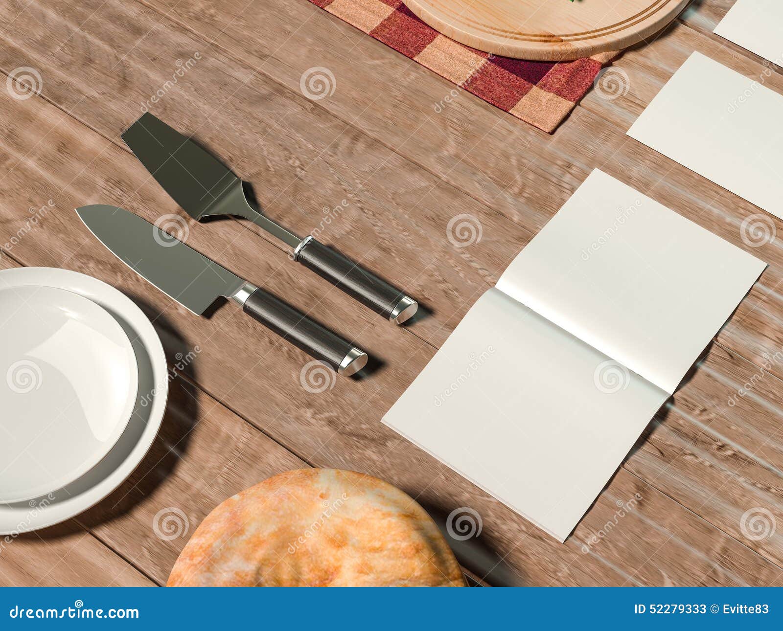 Mock Up Template with Cooking Utensil. Stock Image - Image of healthy ...