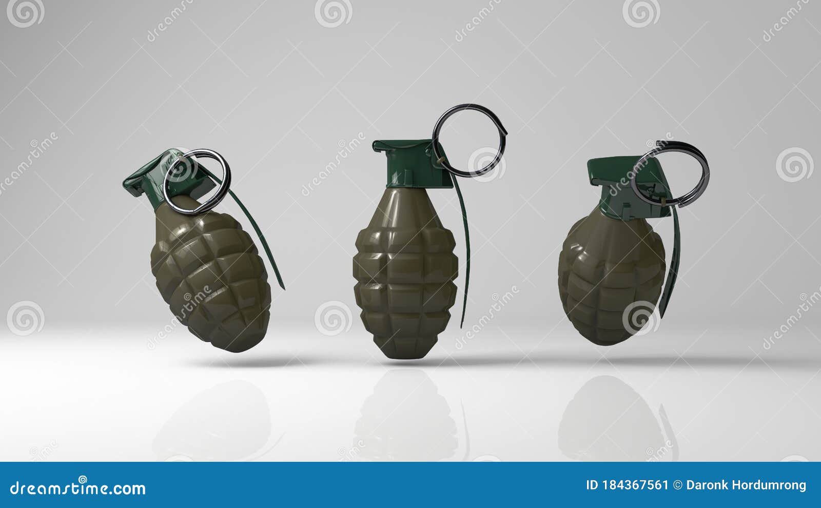 Three Grenades In Green Color Stock Photography | CartoonDealer.com ...