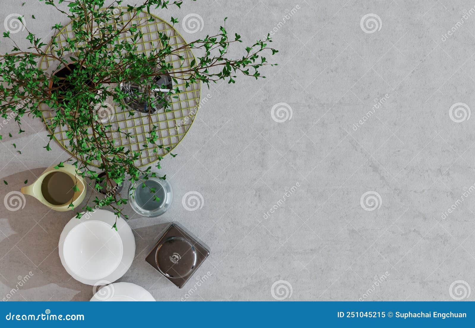 Decoration on Table Copy Space Stock Illustration - Illustration of ...