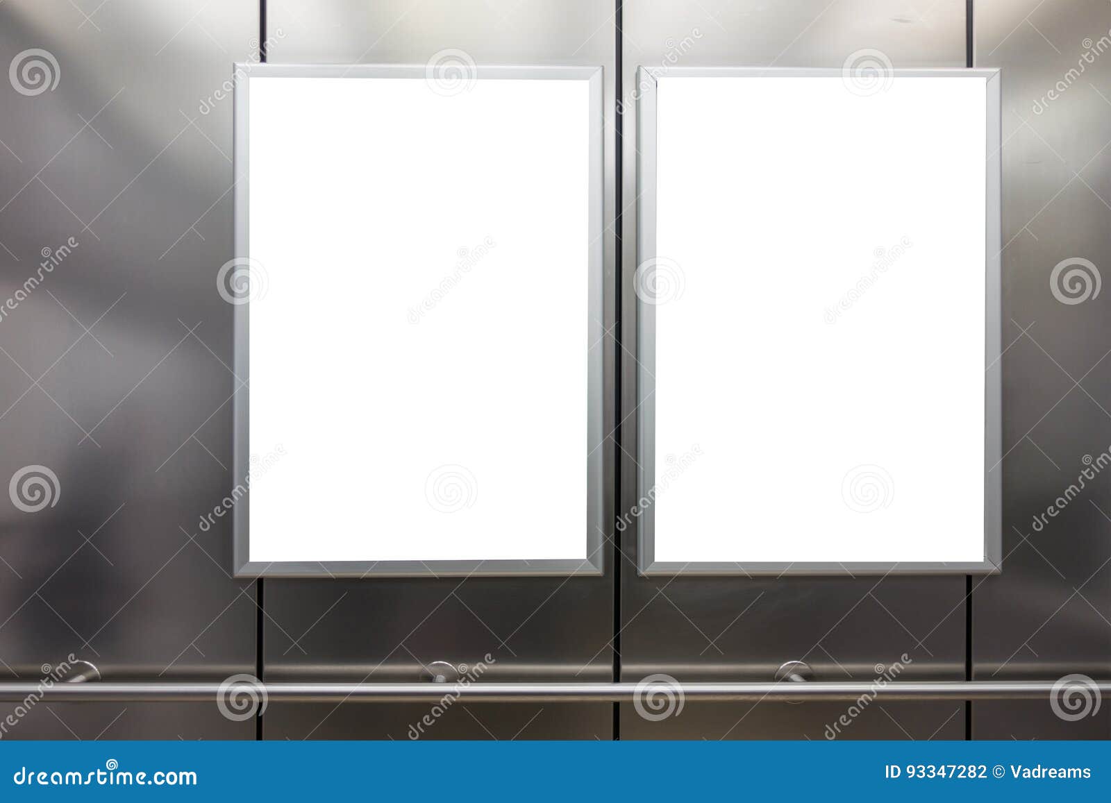 Mock Up. Two Vertical Poster Media Template Frame Stock Photo - Image ...