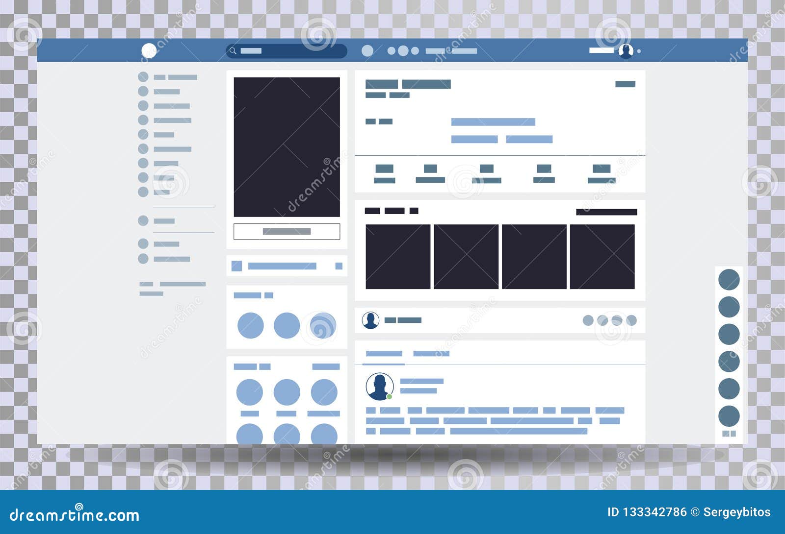 Mock Up Web Page Browser, Concept of Social Page Interface on the ...