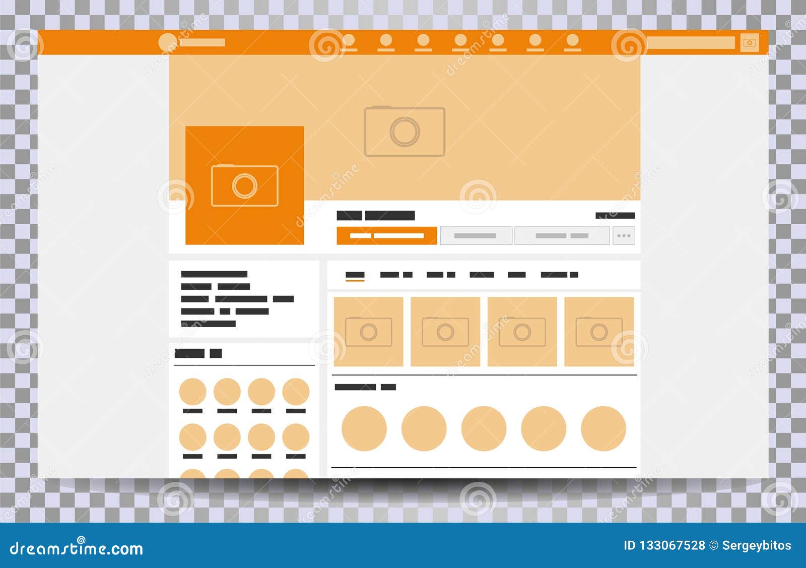 Mock Up Web Page Browser Stock Vector Illustration Of Icon 133067528
