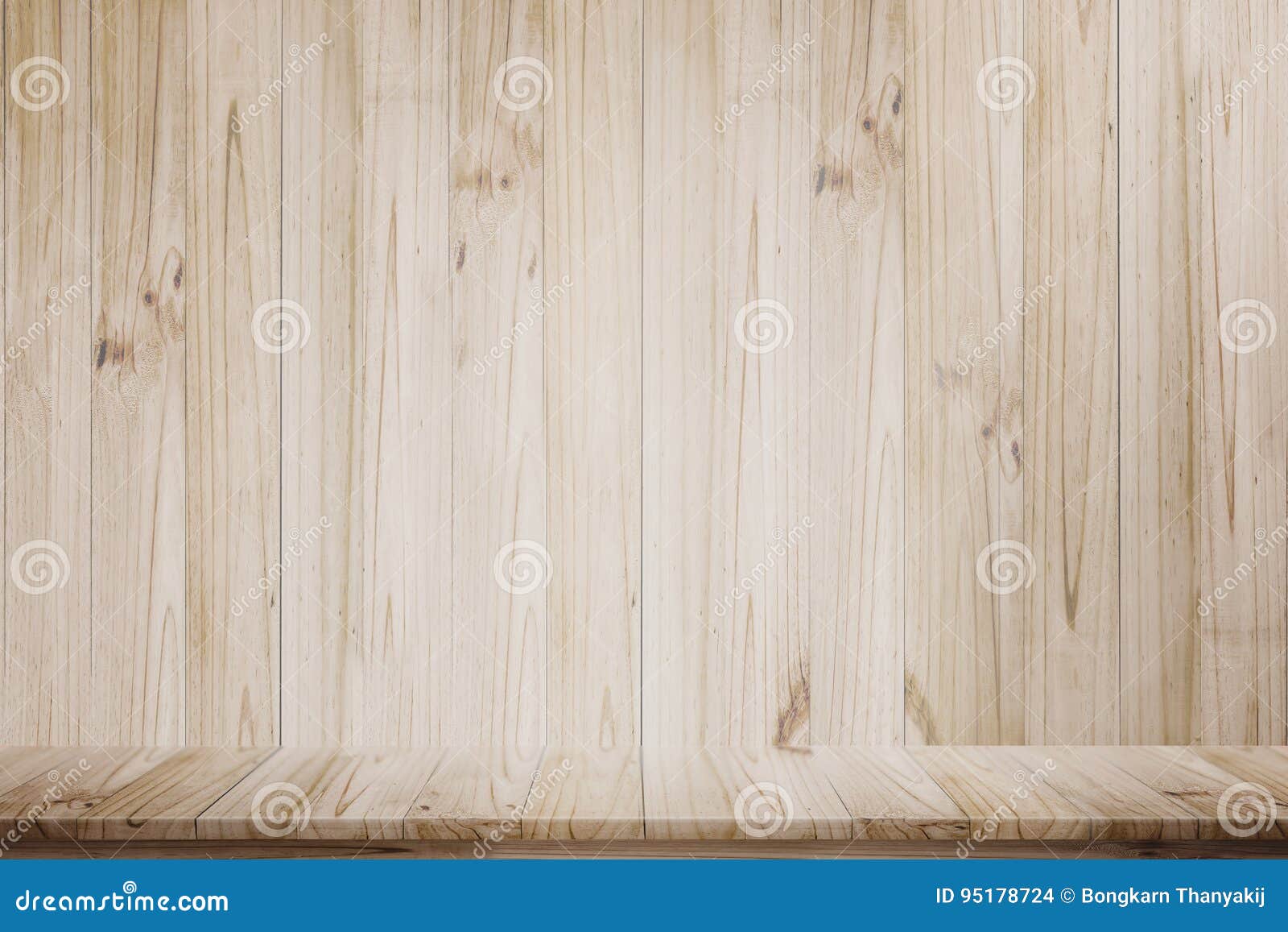 Mock Up Wooden Table Perspective View. Stock Photo - Image of design ...