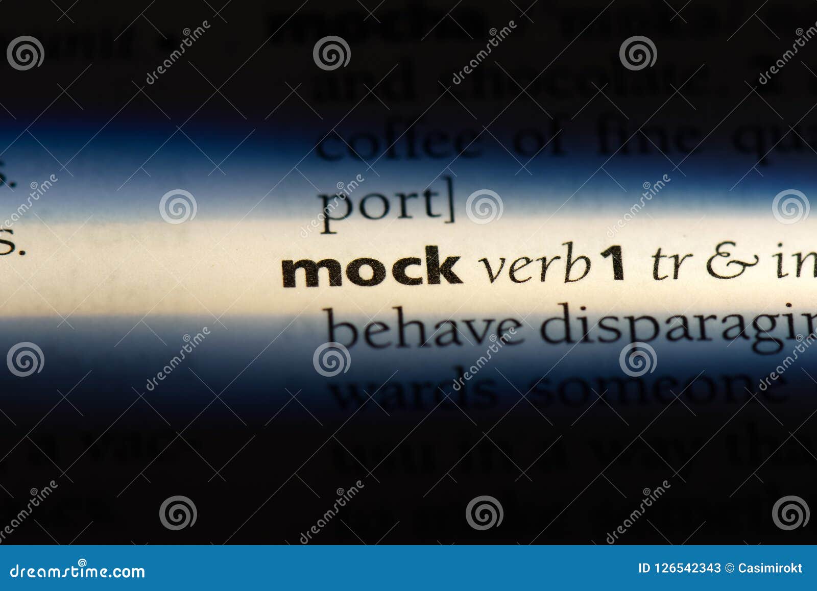 Mock stock image. Image of concept, mock, macro, word - 126542343